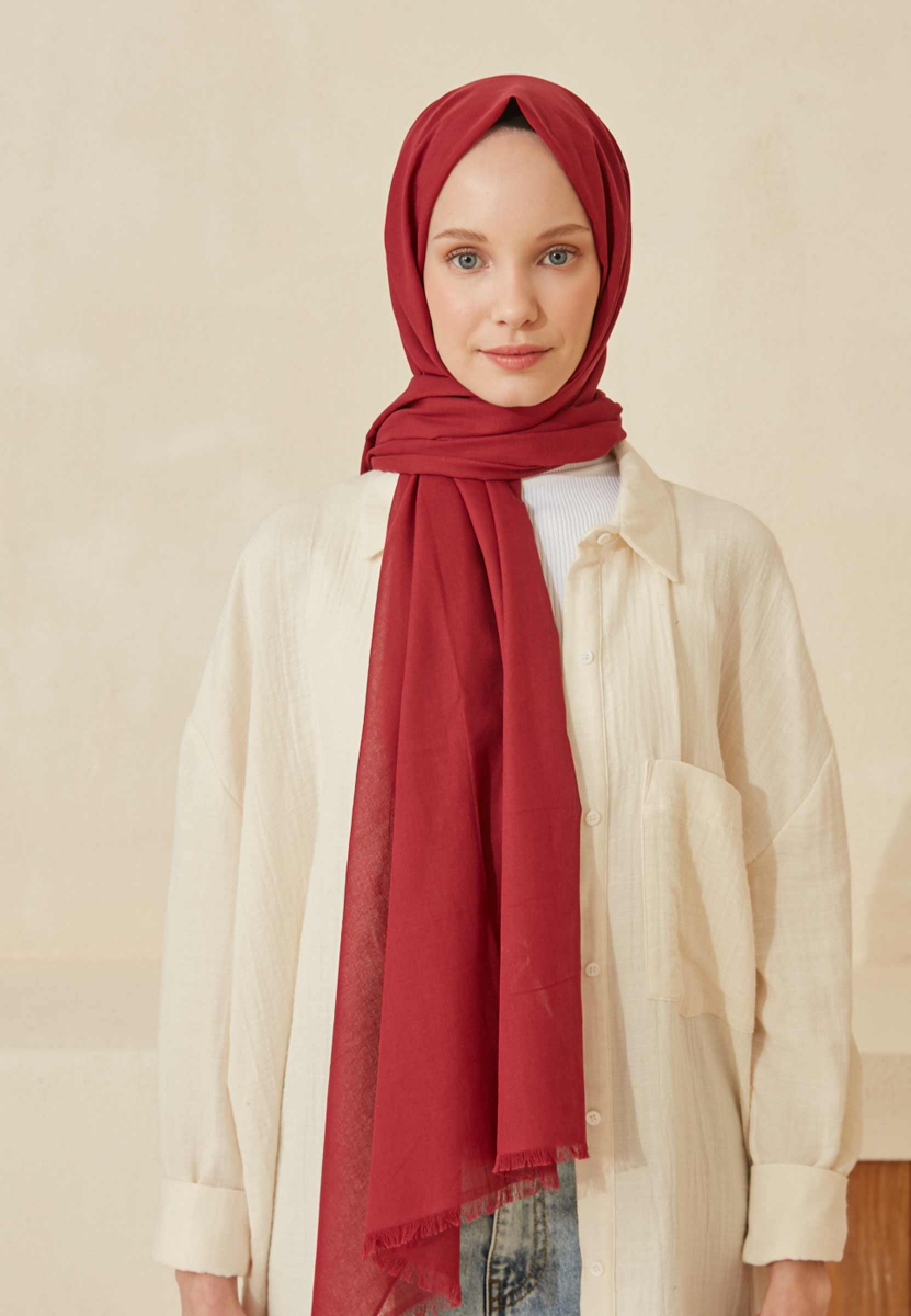 İNCE PAMUK VUAL SAL MARSALA Online Satın Al! | Fresh Scarfs